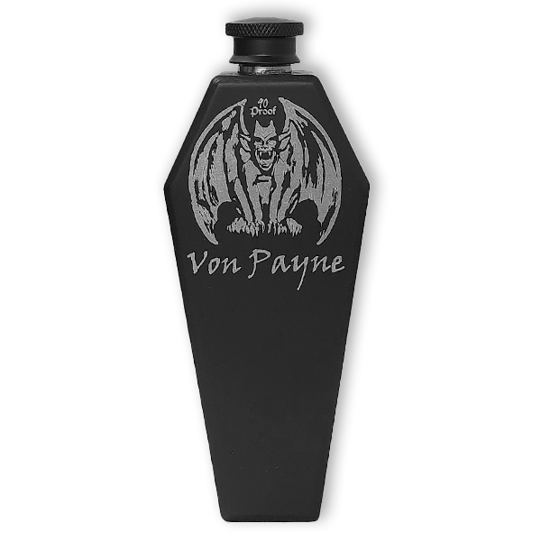 Gargoyle Coffin Flask – Von Payne Spirits, LLC